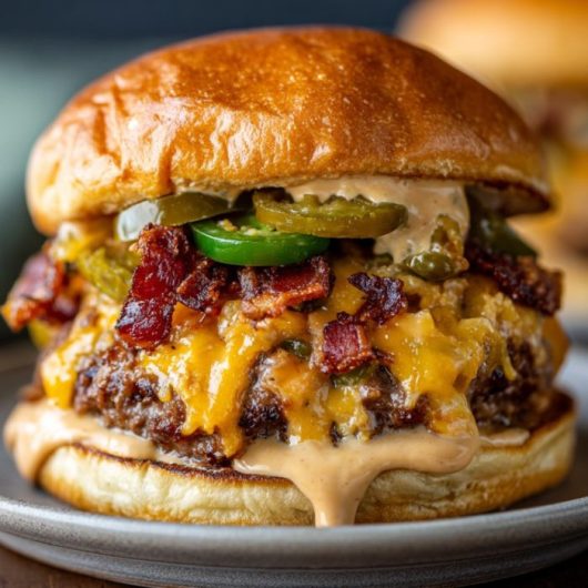 Smoked Cheddar Jalapeño Burgers