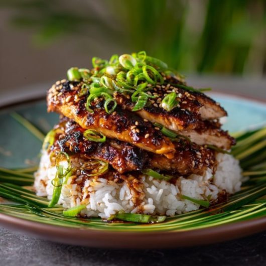 Hawaiian Huli Huli Chicken Stack