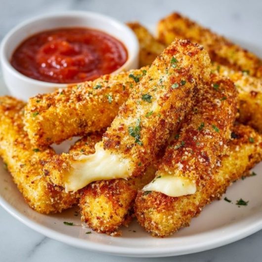 Crispy Cheddar Mozzarella Sticks