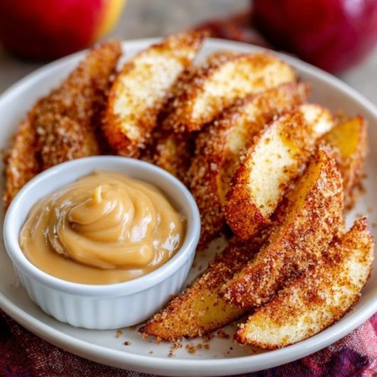 Best Air Fried Apple Wedges With Caramel Whipped Cream Dipping Sauce