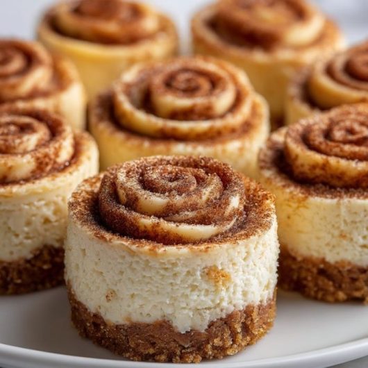 Mini Cinnamon Roll Cheesecakes