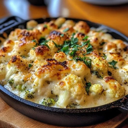 Broccoli And Cauliflower Cottage Cheese Bake