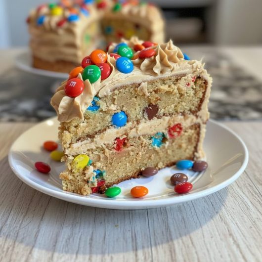 Peanut Butter M&M’s Cake