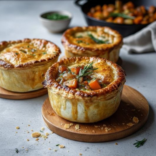 Rustic Roasted Vegetable Pot Pies